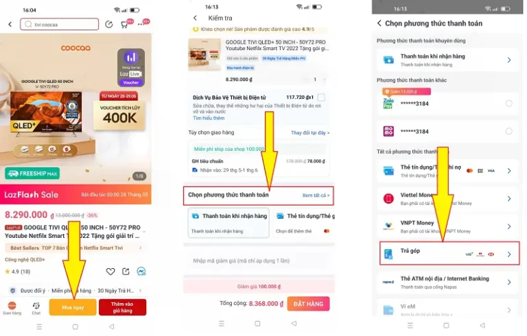 Hướng Dẫn Mua Hàng Trả Góp Trên Lazada Không Mất Lãi Suất